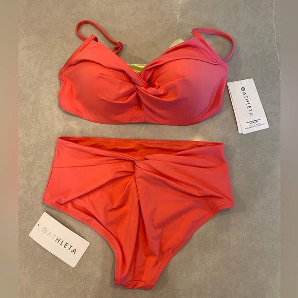 Athleta | Swim | Athleta Hampton Bikini In Coral | Poshmark